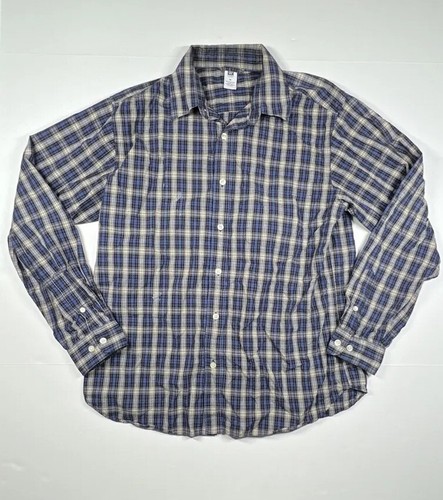 GAP Factory Store Mens Plaid Button Up Shirt Long Sleeve Cotton Size ...