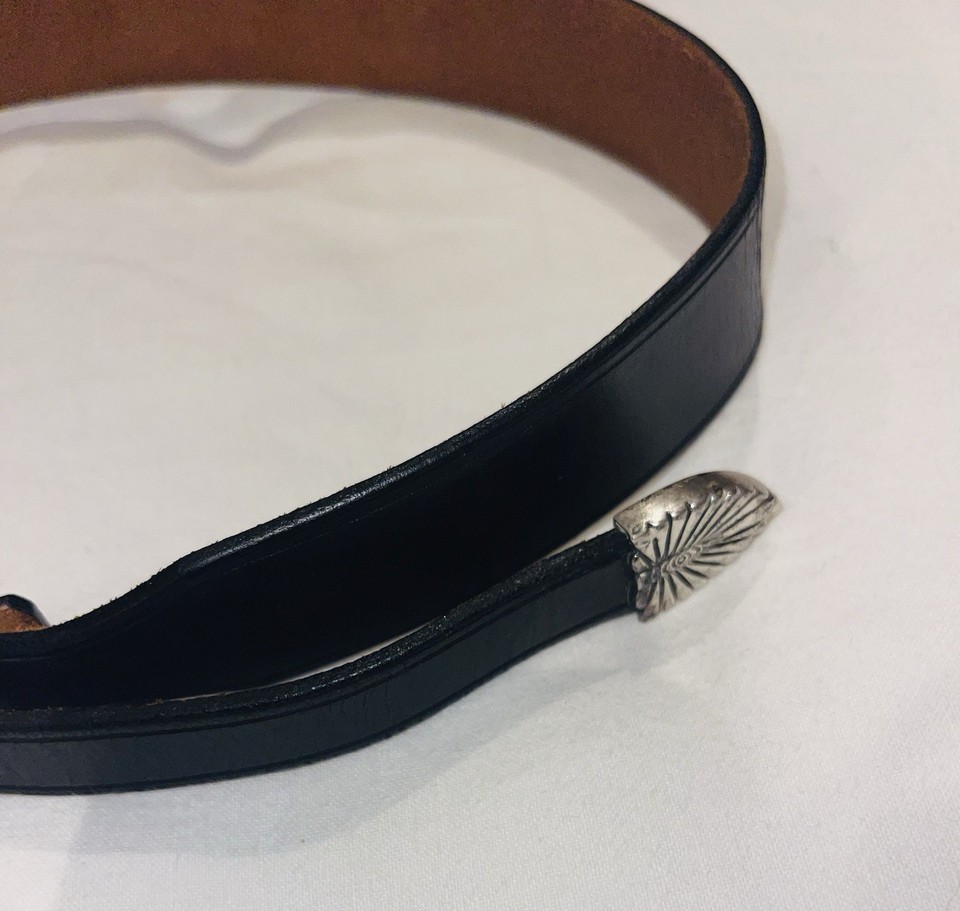 RDM Randall Moore/James Reid Ltd Navajo Sterling Silver Buckle & Black ...