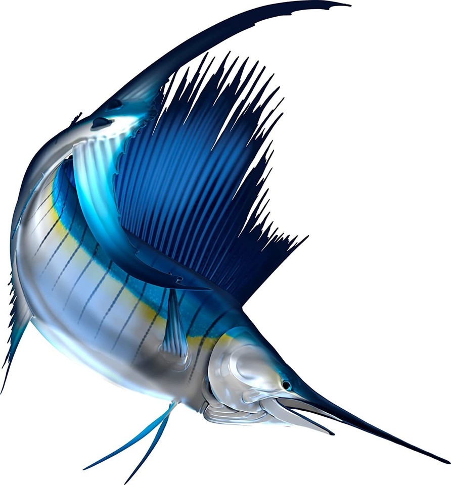 Sail Fish Vinyl Sticker Fish Decals for Boat Car Vehicle Truck Fishing ...