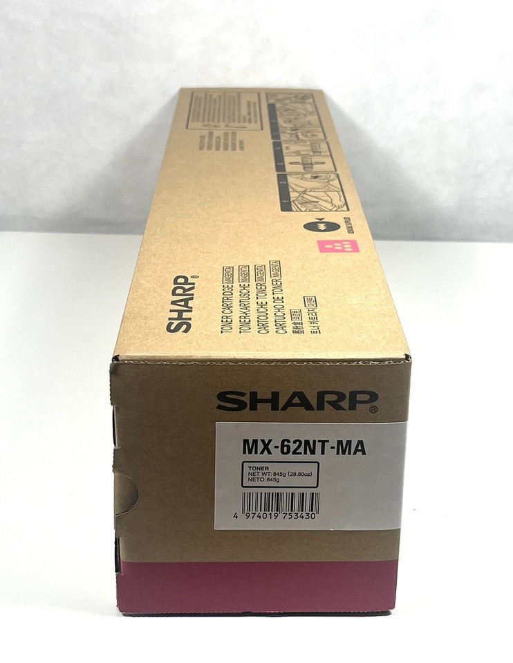 Genuine Sharp MX-62NTMA MX62NTMA Magenta Toner Cartridge MX-6240N MX ...