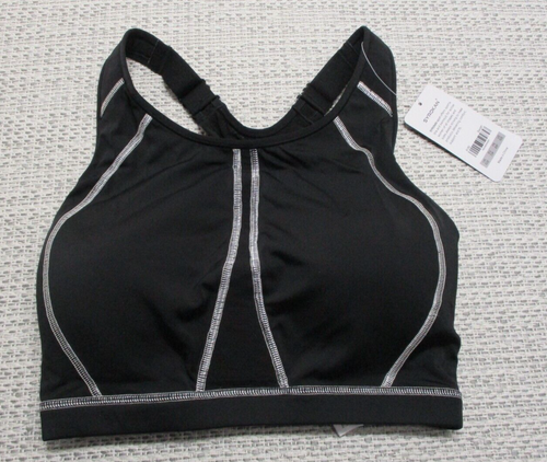 SYROKAN Womens Sports Bra 32E High Neck High Impact Racerback Wirefree ...