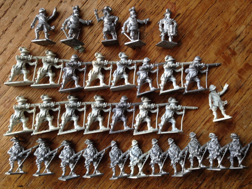 32 ECW English Civil War Figures Metal Models 25/28mm Miniatures Lot ...