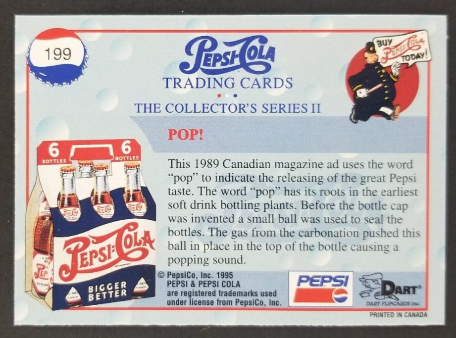 Filling the Glass 1994 Pepsi Cola Card #199 (NM) | eBay