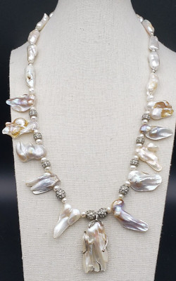 Vintage Baroque Pearl Biwa, Fireball & Oval with Fireball Pendant ...