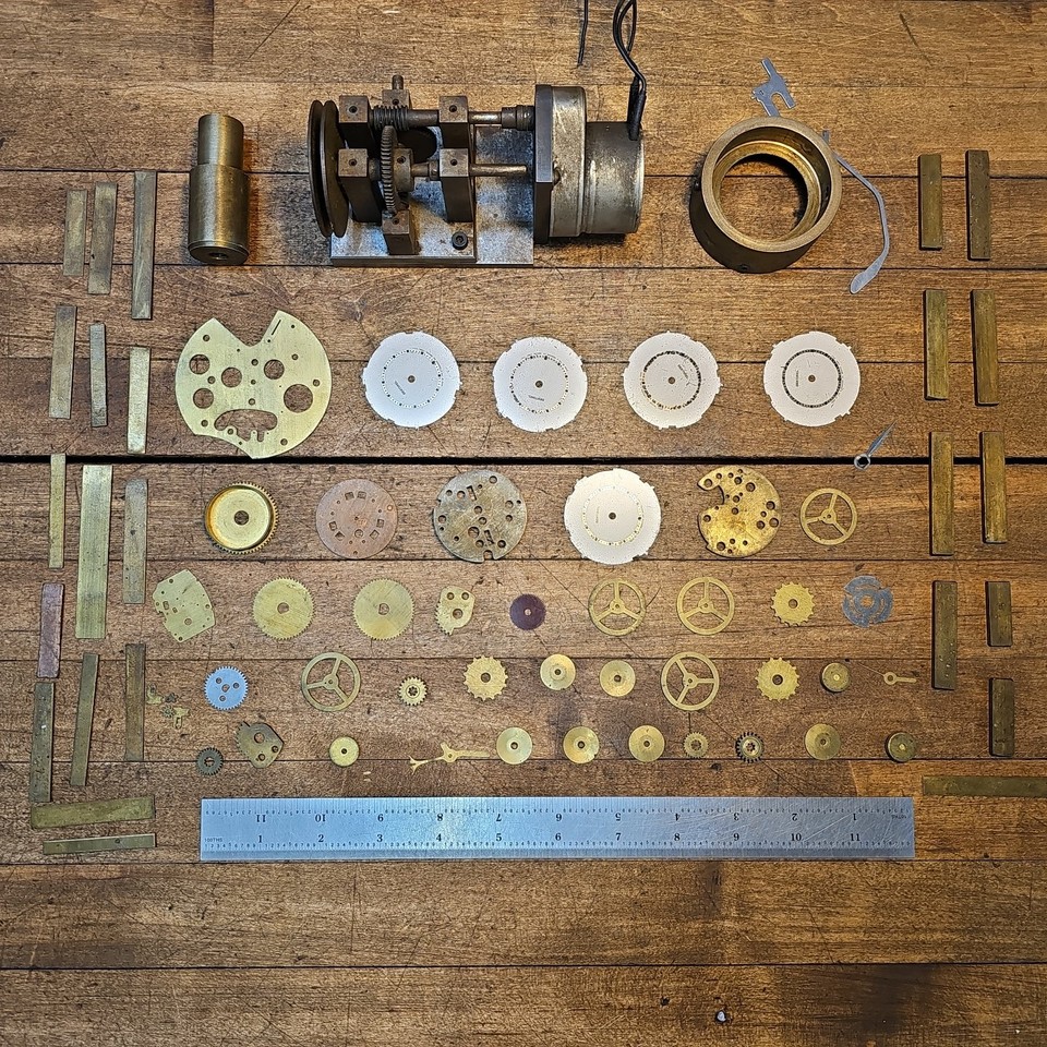 Vintage Clock Parts • Movements Springs Gears Motors 1890-1930s Antique ...