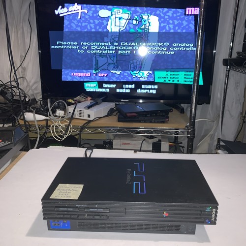 Original Sony PlayStation 2 PS2 Fat SCPH-30001/N Black Console System ...