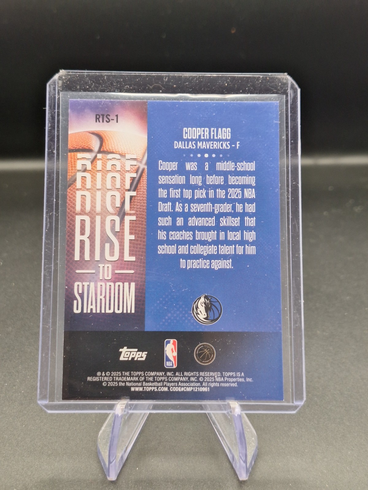 2025-26 Topps Basketball Cooper Flagg Rise to Stardom RC