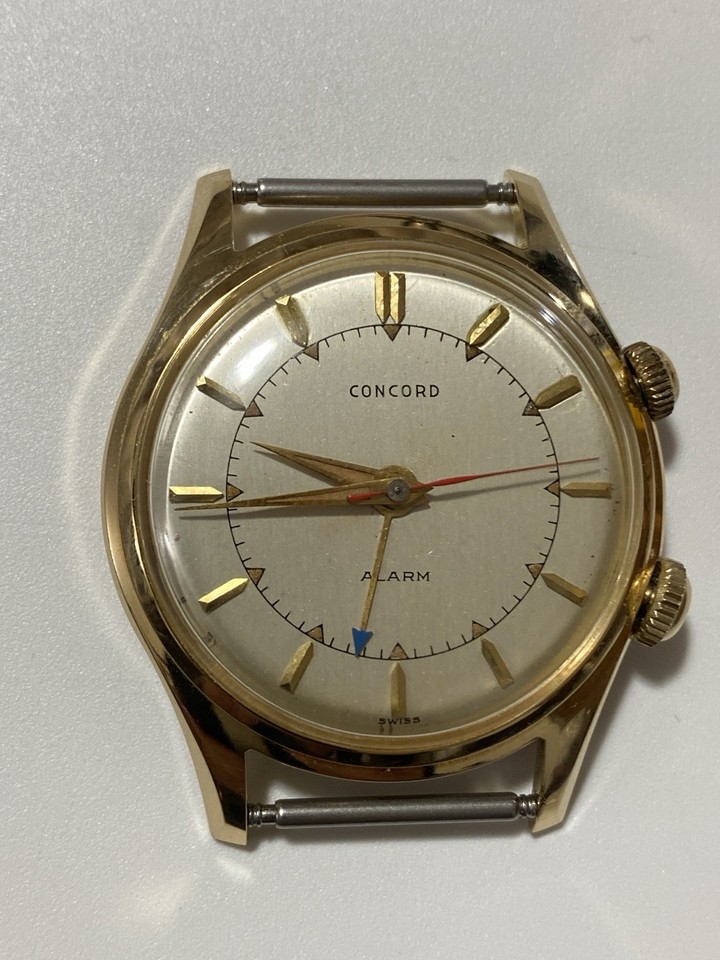 Vintage Concord alarm men watch 14K gold | eBay