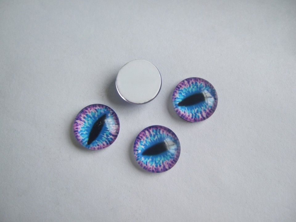 20pcs 12mm Round Dragon Eyes Glass Cameo Cabochons Jewellery Craft ...