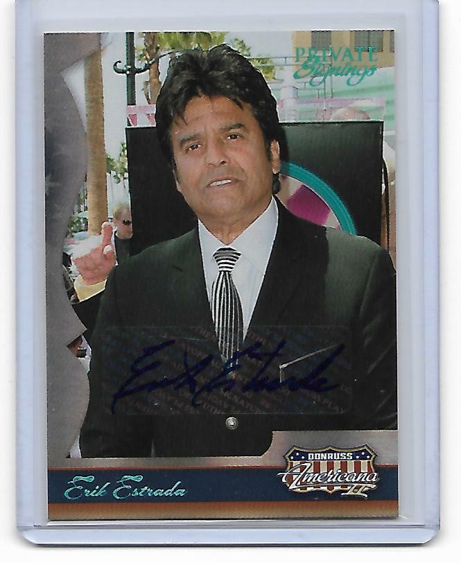 Erik Estrada Chips Frank PONCHARELLO Donruss Americana Card Auto/77 SP ...