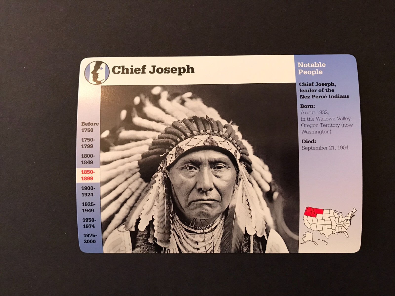 Chief Joseph Nez Perce Indian Leader Grolier Collector Card | eBay