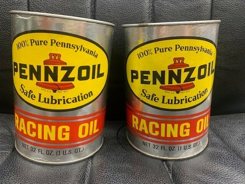 vintage100% Pure Pennsylvania Pennzoil Racing Oil 1 US qt can Safe ...