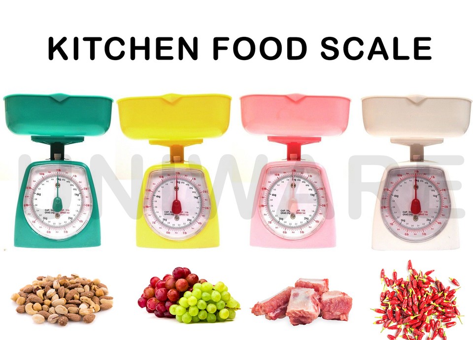 Mini Dial Kitchen Food Scale Weight Capacity 5 kg (11Lb) Pink/White ...