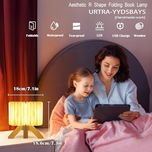 Folding Book Lap, Pleated Table Lap Rechargeable Night Light Lap, m ...
