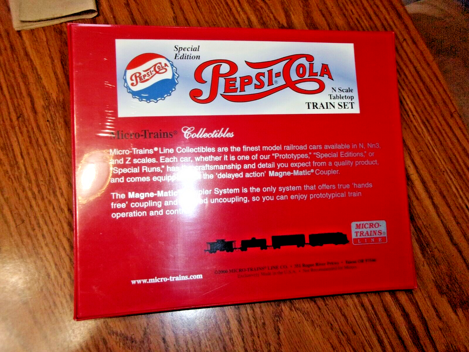 Micro-trains a "Special Edition" Tabletop New N-scale Pepsi-Cola Train ...