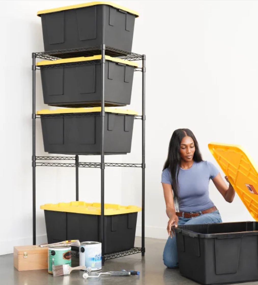 5-Tier Storage Bin Rack | Declutter & Garage Storage | NSF Cert | Heavy ...
