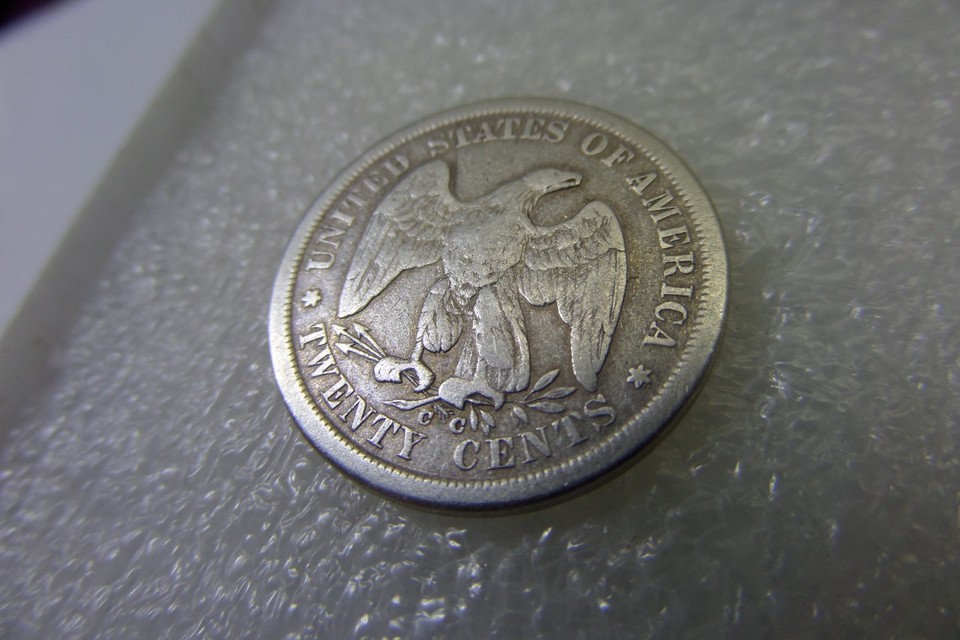 1875-CC 20c Seated Liberty Twenty Cent Piece 90% Silver US Type Coin | eBay