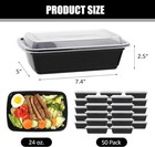 24 oz Food Storage Boxes Meal Containers BPA Free Microwavable ...