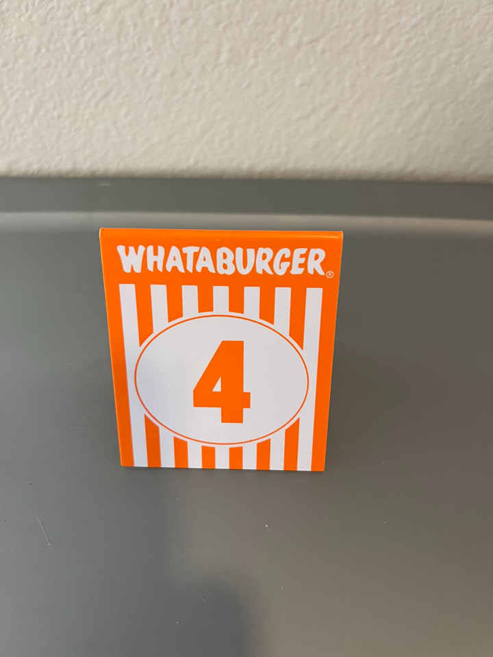 Whataburger Table Tent Markers - Individual Restaurant Order Numbers | eBay