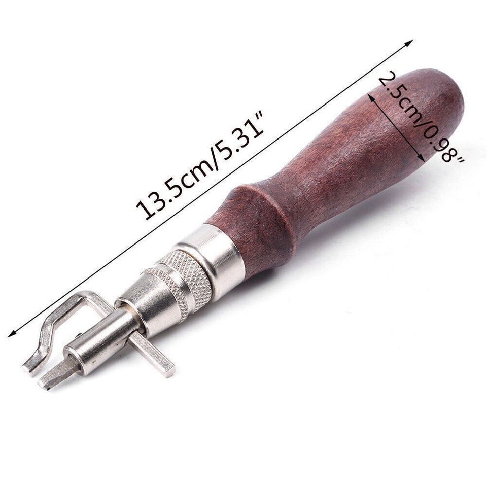 5 In 1 Adjustable Leather Stitching DIY Leather Groover Crease Lot Set ...