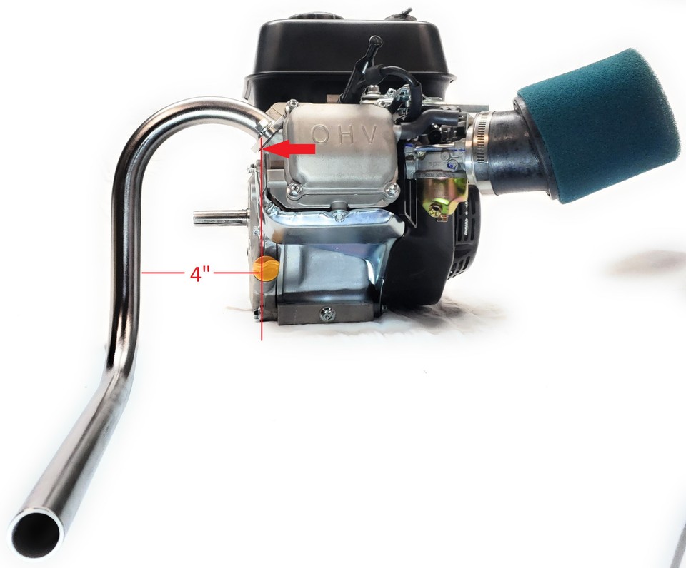 Mini Bike custom Exhaust Header Pipe for Predator 212cc & Honda GX200 ...