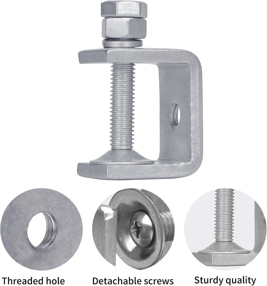 Stainless Steel Small C Clamp Set, 1 Inch Heavy Duty Metal C-Clamp ...