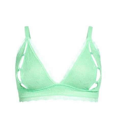 Fox & Royal City Chic Spearmint Gia Lace Bralette Wirefree Plus Size S ...