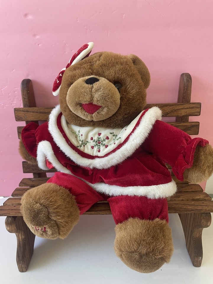 2004 Dan Dee Snowflake Teddy Plush girl 13" Christmas stuffed animal ...