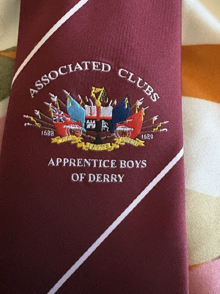 Apprentice Boys Of Derry Associated Club Tie Ulster/Loyalist | eBay UK