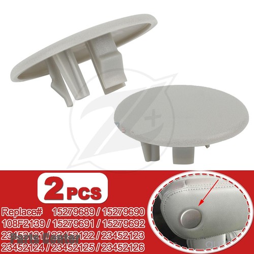 2PCS 15279689 Grey Rear Armrest Seat Bolt Cover Cap For TAHOE GMC YUKON ...