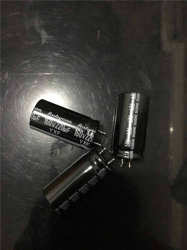 21pcs RUBYCON YXF 220mfd 160V 220UF electrolytic Capacitor 105℃ 18X35 ...