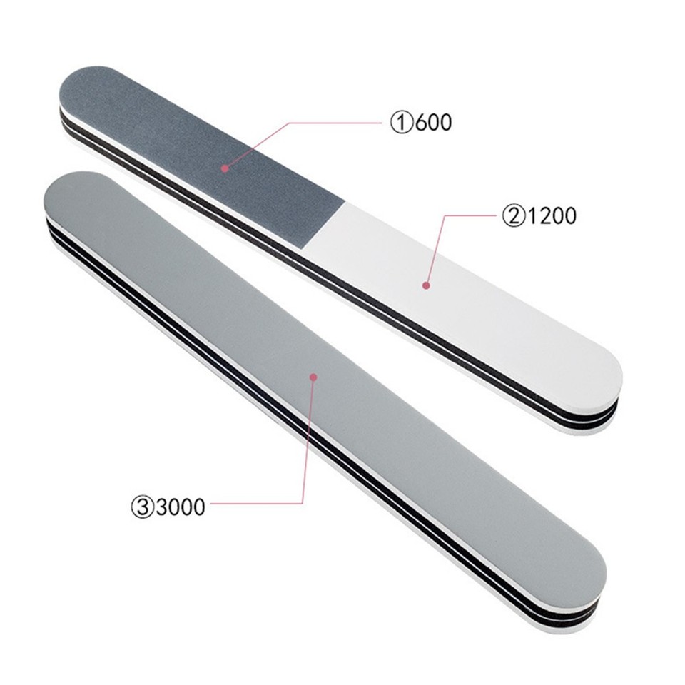 5pcs/Set Nail Art Files Buffer Kit Sanding Grinding Polishing Bar Tools ...