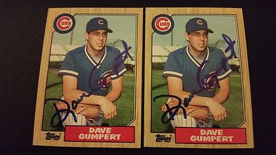 Dave Gumpert Cubs 1987 Topps #487 Tigers Signed Authentic Autograph ...