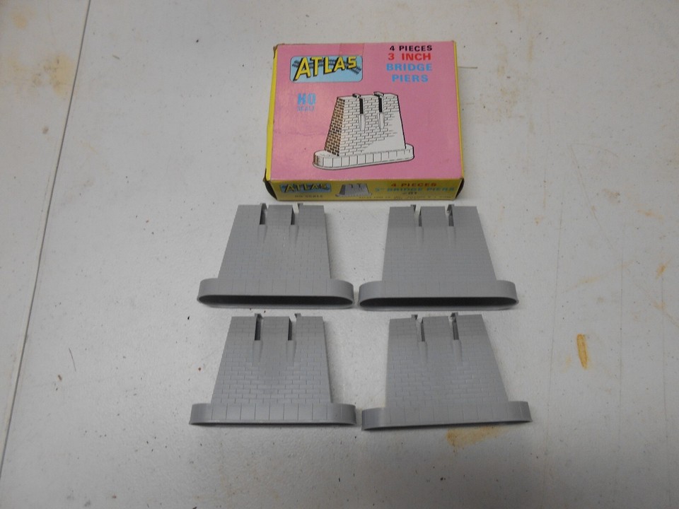 Atlas H.O. 3 inch bridge piers 4pc # 81 NEW | eBay