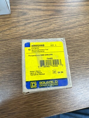 SQUARE D 9080GM6B TermBlkEndBarr,9080G,Nylon,DIN Rail PK 10 | eBay
