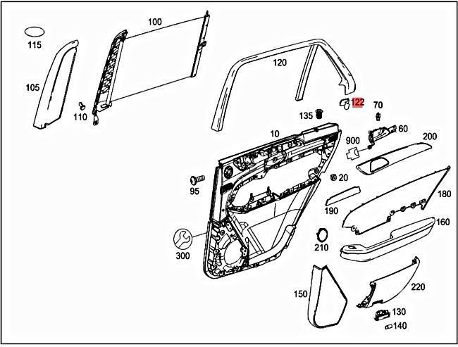 Genuine MERCEDES W166 GLE W166 M-CLASS Clamping hook 1668110777 | eBay