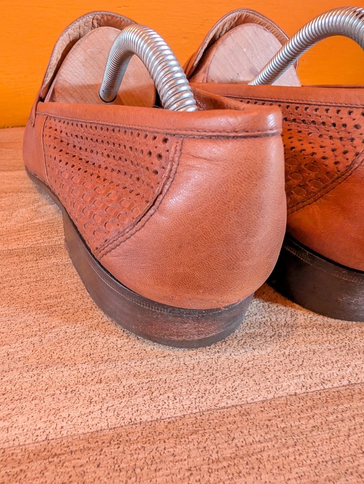 VINTAGE G GUCCI SPA BROWN LEATHER MEN LOAFERS UK 8 / EU 42 WITH DUST ...