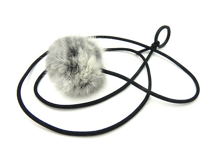 Bouncy Ball Rabbit fur String Cat Toy Nautral colors | eBay