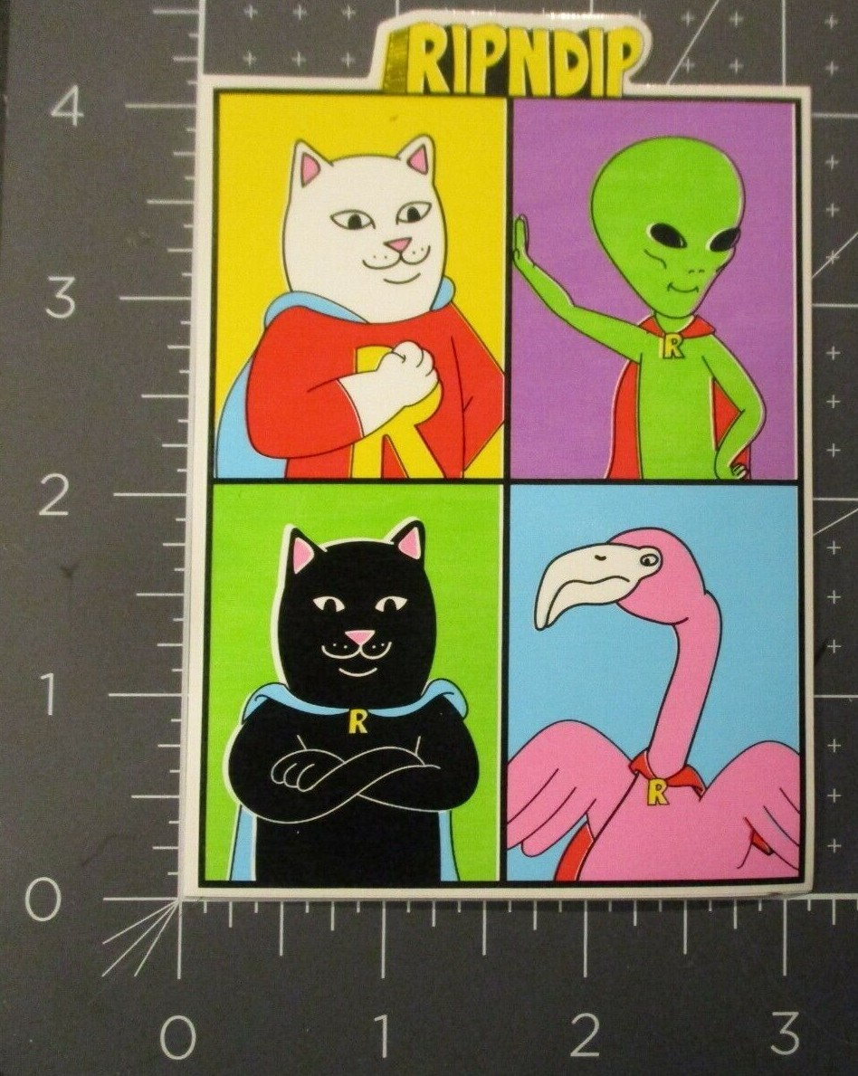 RIPNDIP Skate STICKER nermal We Can Be Heroes rip n dip skate laptop ...