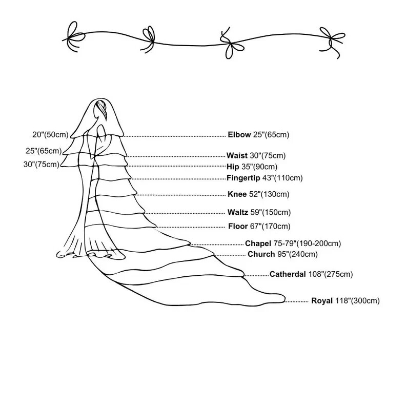 1 Layer Tier Ivory Sequins & Glass Beads 38" Long Fingertip Wedding ...