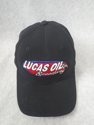 Lucas Oil Speedway Hat Wheatland, Mo. Black Hat Checkered Flags Size S ...