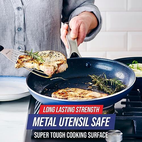 Cookware 12" Frying Pan Skillet Diamond Infused Healthy Ceramic ...