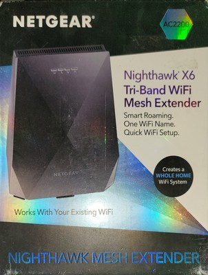 NETGEAR Nighthawk X6 EX7700 AC2200 Tri-band WiFi Mesh Extender Router ...