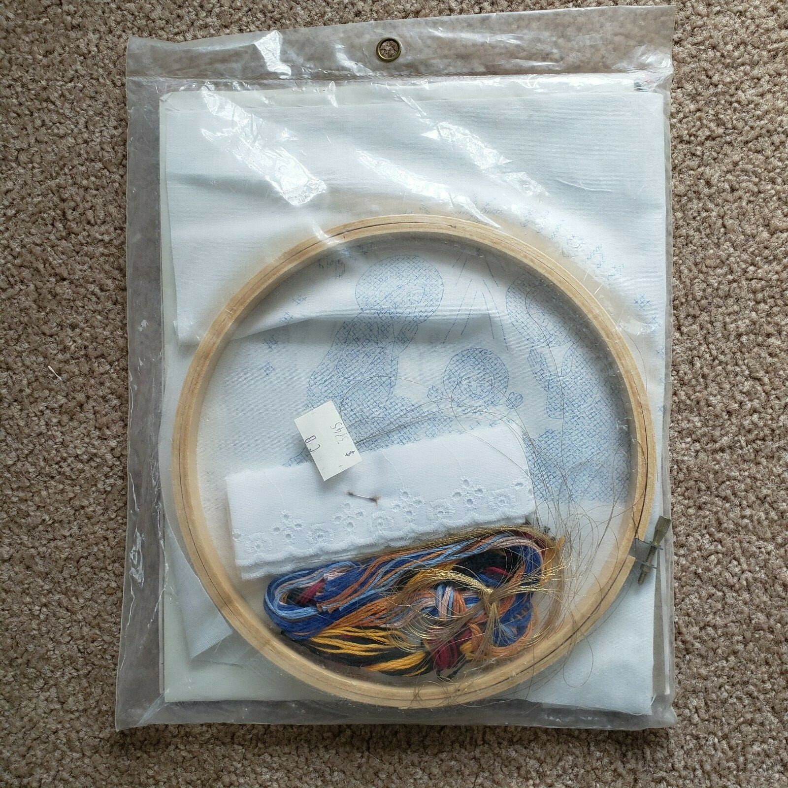 Silent Night Holy Night 1986 COLORTEX Stamped Cross Stitch Embroidery ...