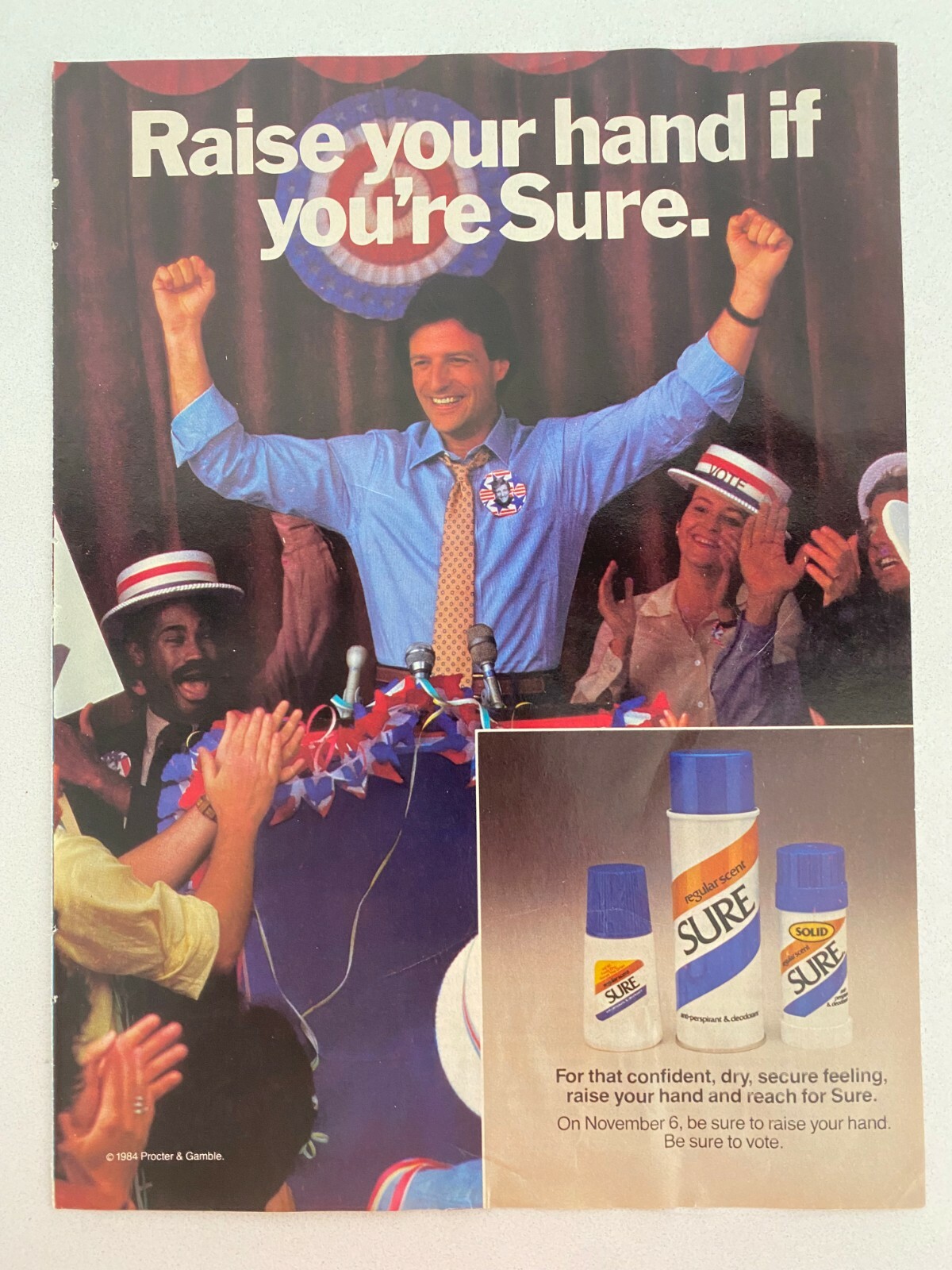 Sure Deodorant Procter & Gamble Vintage 1984 Print Ad | eBay