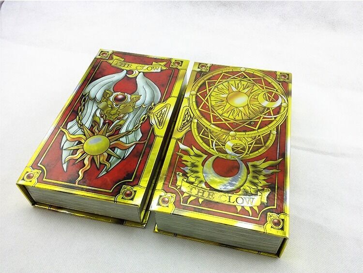 56pcs Cardcaptor Sakura Clow Cards Sets Gold Clow Book Box Christmas ...