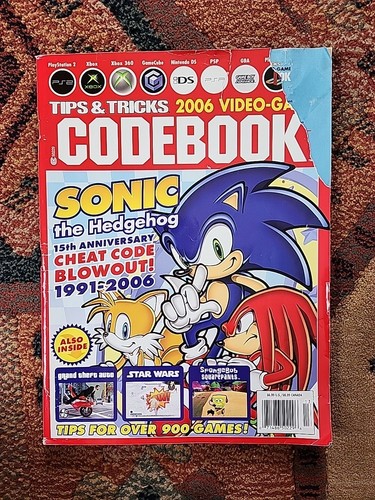 Tips & Tricks 2006 Video Game Codebook Sonic The Hedgehog 15th ...