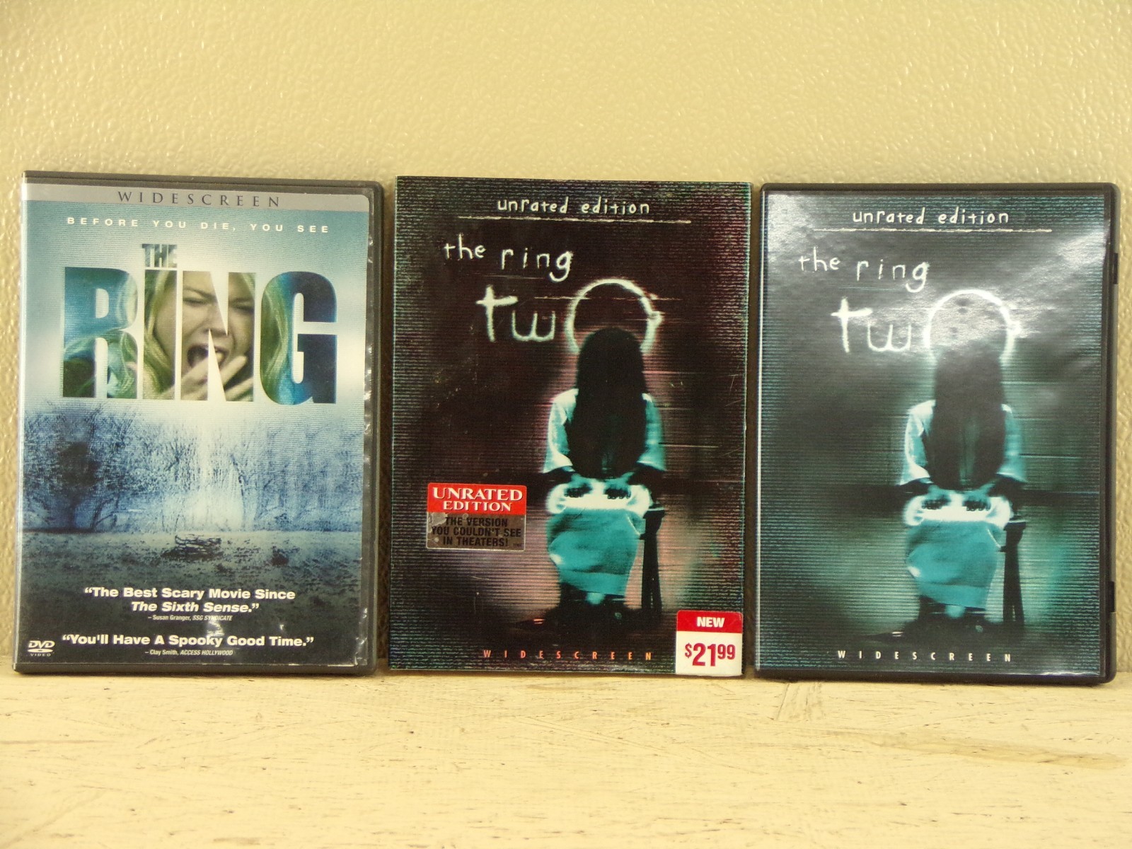 DVD Lot of 2 The Ring, The Ring Two Horror Movies Unrated Edition ...