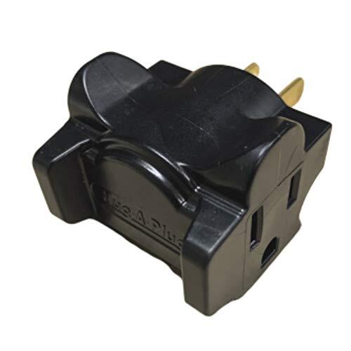 Grounded Right Angle Adapter Plug - Black 15a 125v Current Tap | eBay