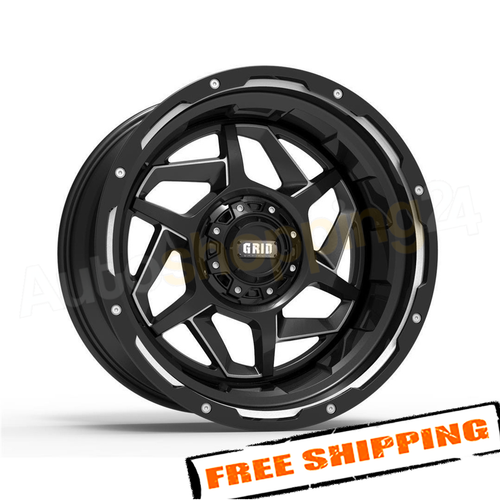 Grid Wheels 17x9 0 8x170 125.50 GD14 Gloss Black w/ Milled Accents ...